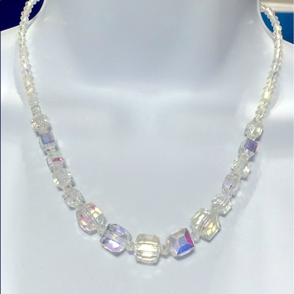 Jewelry | Iridescent Square Bead Necklace | Poshmark